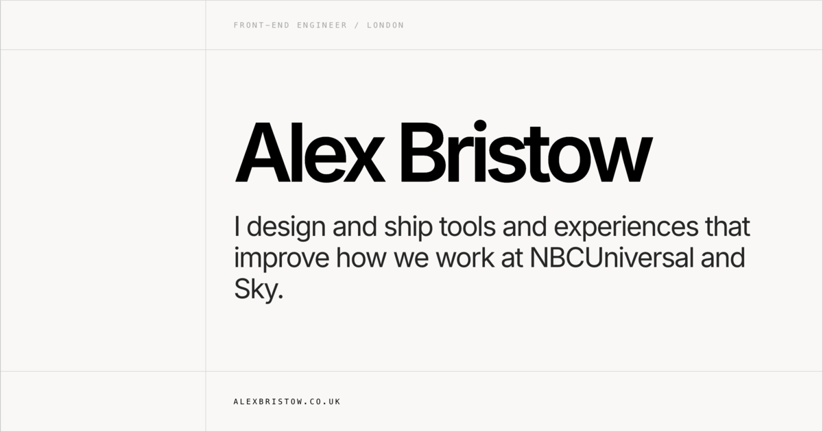 Alex Bristow - Senior Software Engineer